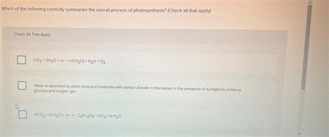 solved which of the following correctly summarize the