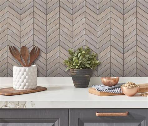 Chevron Tile Backsplash Design Pattern And Materials Designing Idea