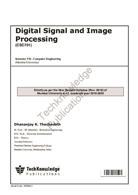 Digital Signal And Image Processing PDFCOFFEE
