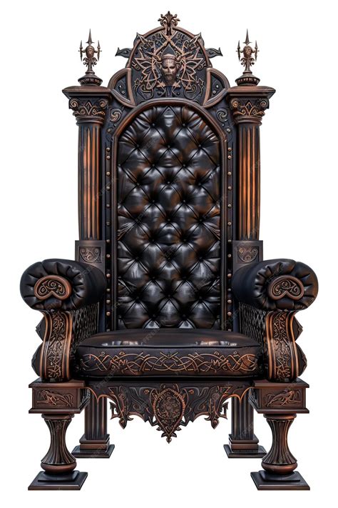 Medieval Fantasy Throne Regal Seat On Isolated White Background