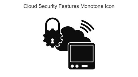 Cloud Security Features Monotone Icon In Powerpoint Pptx Png And