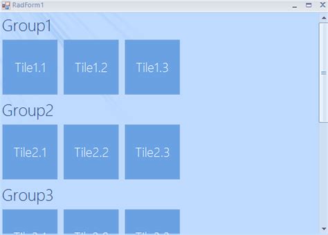 Vertical Group Layout In Ui For Winforms Panorama Telerik Forums