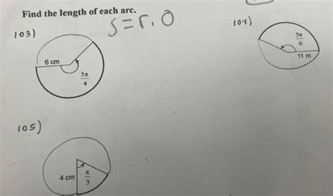 Solved Find The Length Of Each Arc Chegg Com