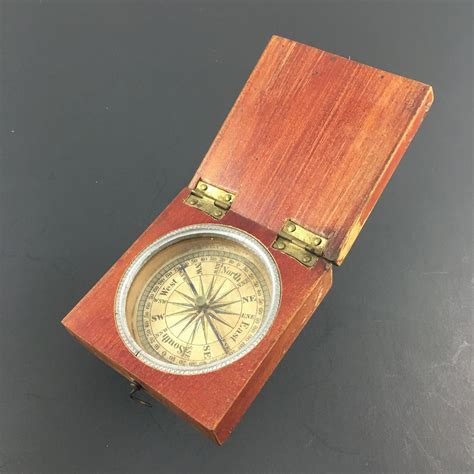 Zero Stock Antique Pocket Compass Made By Negelein Germany Explorer