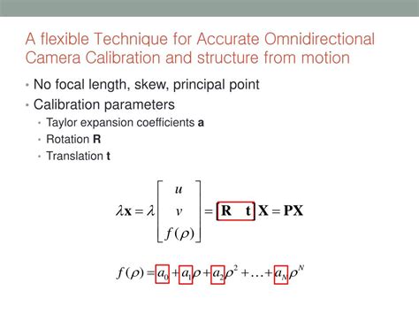 Ppt Camera Calibration And Omnidirectional Camera Calibration Powerpoint Presentation Id2224368