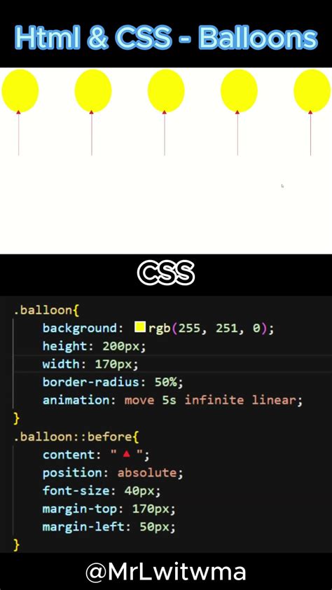 Balloons Using Html And Css Youtube