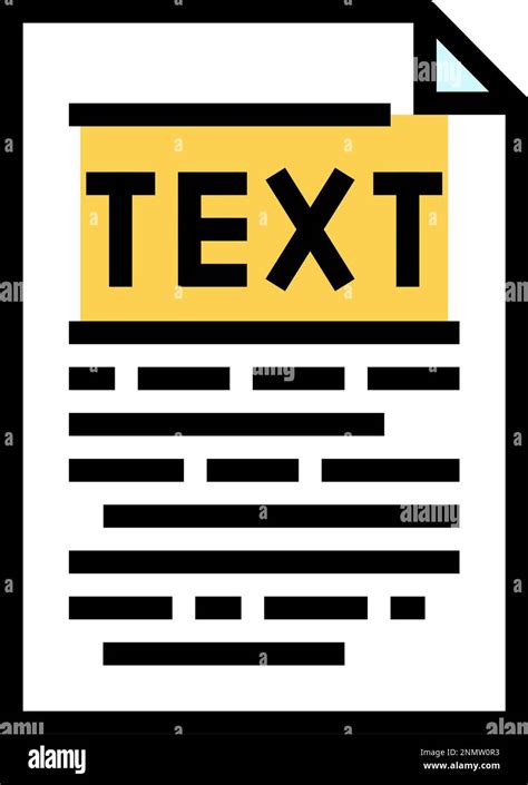 text document file color icon vector illustration stock vector image