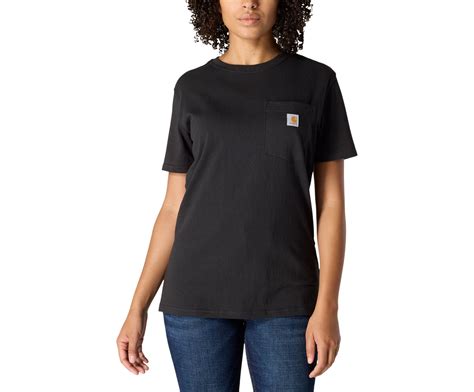 Carhartt Womens Heavyweight Pocket Crewneck Work T Shirt Marks