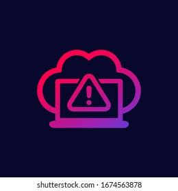 Warning Upload Error Icon Cloud Vector Stock Vector Royalty Free Shutterstock