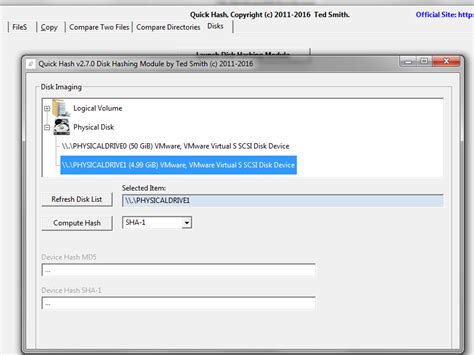 New Disk Hashing Interface Of QuickHash For Windows And Linux Sneak Preview QuickHash GUI