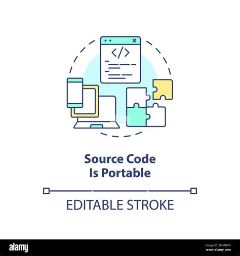 Source Code Portability Concept Icon Stock Vector Image And Art Alamy
