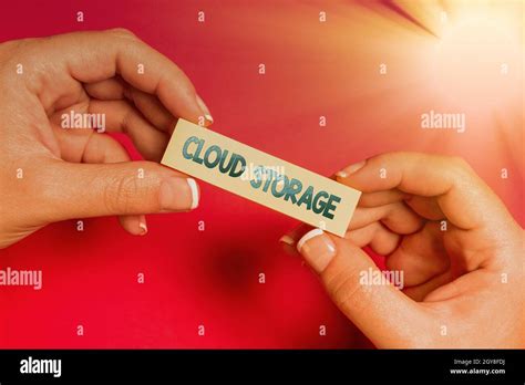 Text Caption Presenting Cloud Storage Word Written On Computing Connect Devices To Cloud Data