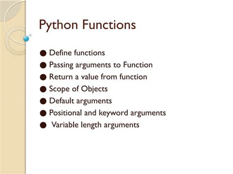 Functions Programming In Python Language Pptx