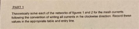 Solved Part Theoretically Solve Each Of The Networks Of
