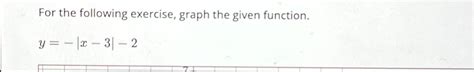 solved for the following exercise graph the given