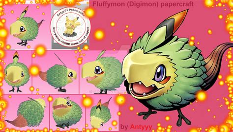 Fluffymon Digimon Papercraft By Antyyy On Deviantart