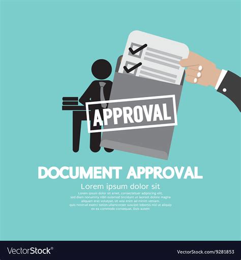 Document Approval Royalty Free Vector Image Vectorstock