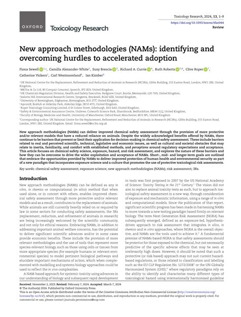 pdf new approach methodologies nams identifying and overcoming
