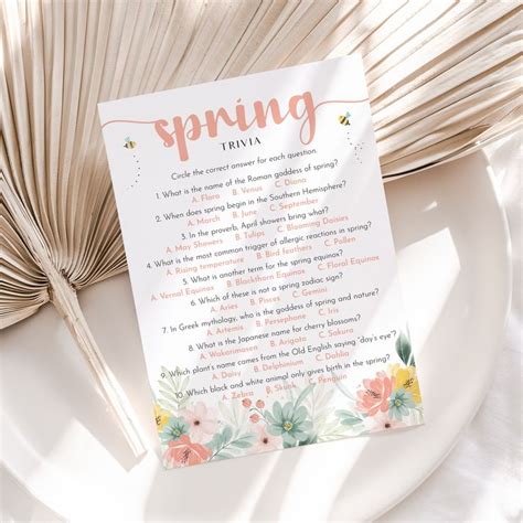 Spring Trivia Questions And Answers Printable Springtime Quiz In 2024