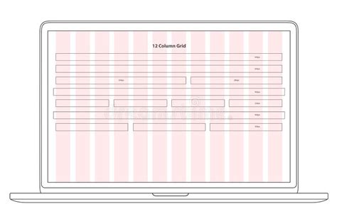 Column Grid Mobile Phone Screen Display Template Stock Vector Illustration Of Phone Blank
