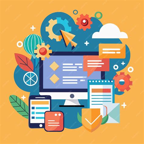 Digital Marketing Vector Illustration Data Analysis And Web Management Premium Ai Generated Vector