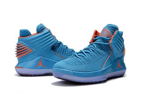 Nike Air Jordan Xxxii 32 Retro Low Men Basketball Shoes Blue Orange