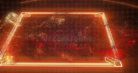 Digital Map With Glowing Points And Lines Data Visualization Image Stock Illustration