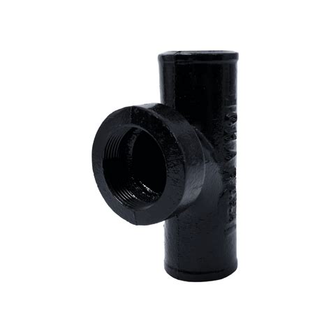 Charlotte Pipe 00414 4 X 1 1 4 Cast Iron No Hub Sanitary Tapped Tee