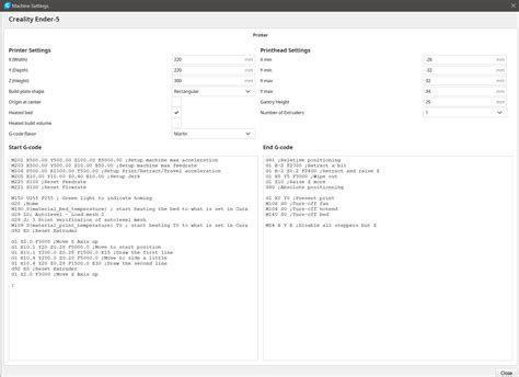 47 Can Not Save Custom Start Gcode If It Contains An Equal Sign