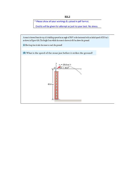 Physic A HW 3 PH1012 HW Studocu