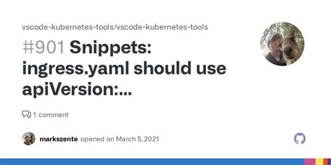 Snippets Ingress Yaml Should Use ApiVersion Networking K S Io V Issue Vscode