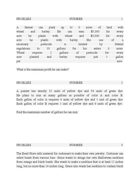 Lpp Problem Number 3 Pdf Fertilizer Fertiliser