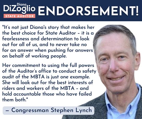 Congressman Stephen Lynch Endorses Diana Dizoglio For State Auditor