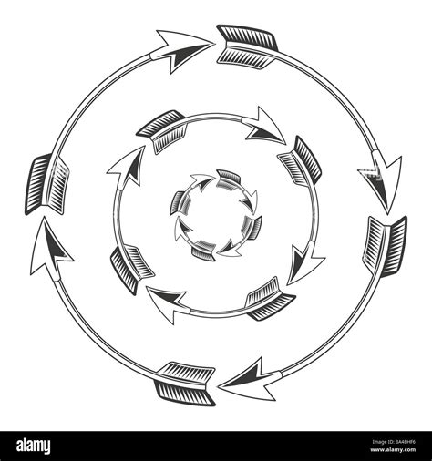 Circular Arrow Motion Rotating Direction Symbol Dynamic Swirling