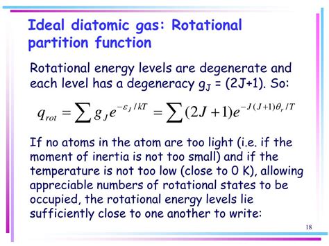 Ppt Ideal Diatomic Gas Internal Degrees Of Freedom Powerpoint