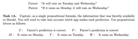 Solved Carrot It Will Rain On Tuesday And Wednesday