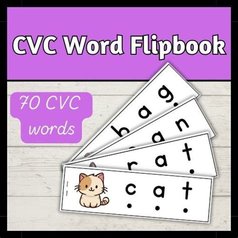 Cvc Words Flipbook Primaryresourcerack