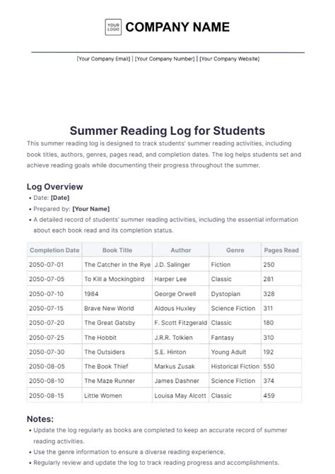 Free Reading Log Templates Editable And Printable Free Reading Log Templates Editable And Printable
