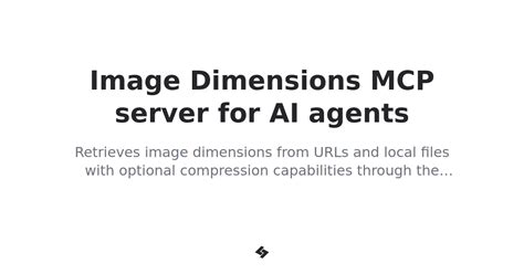 Image Dimensions Mcp Server For Ai Agents