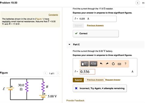 solved problem 19 50 find the current through the 17 8 2 resistor