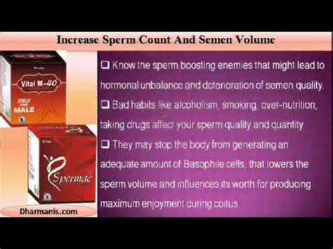 Which Herbal Supplements Work To Increase Sperm Count And Semen Volume? - YouTube
