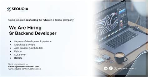 Sequoia Connect On Linkedin Sr Backend Developer 4ae38 Sequoia
