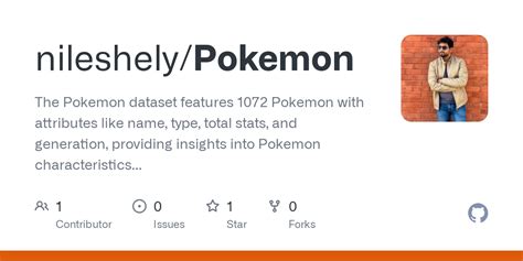 Github Nileshelypokemon The Pokemon Dataset Features 1072 Pokemon With Attributes Like Name