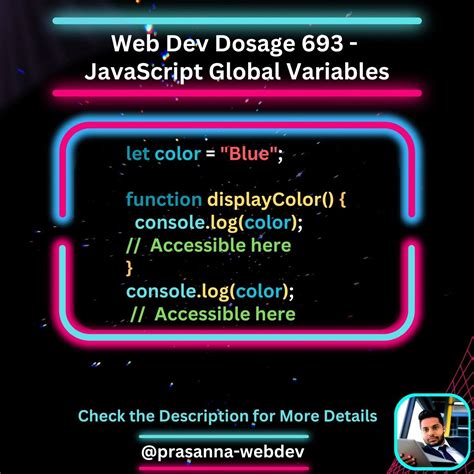 Prasanna D On Linkedin Coding101 Webdevelopment Javascript Scope