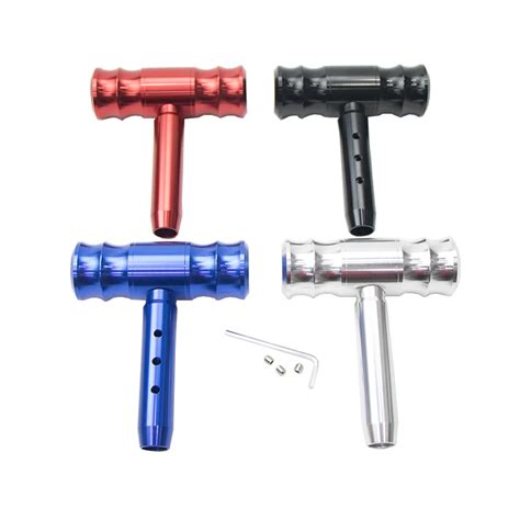 자동차 변형 기어 박스 핸들 수동 기어 스틱 레버 시프터 노브 알루미늄 항공기 조이스틱 스타일 시프트 노브 범용기어 시프트 노브 Aliexpress