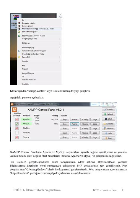 Phpye Giriş Xammp Kurulum Ve Kullanım Pdf