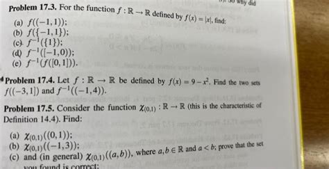 Solved Problem 173 For The Function Fr→r Defined By