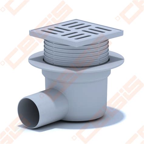 Plastikinis Trapas Ani Plast Su Nerūdijančio Plieno Grotelėmis Ir Rėmeliu 100x100 Mm