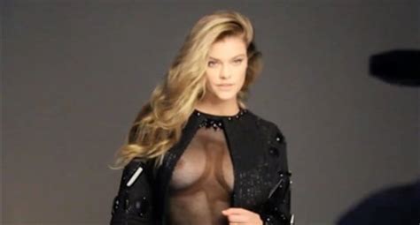 Nina Agdal Behind The Scenes Nip Slip