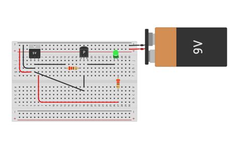 Circuit Design Finger Touch Lamp Negative Tinkercad